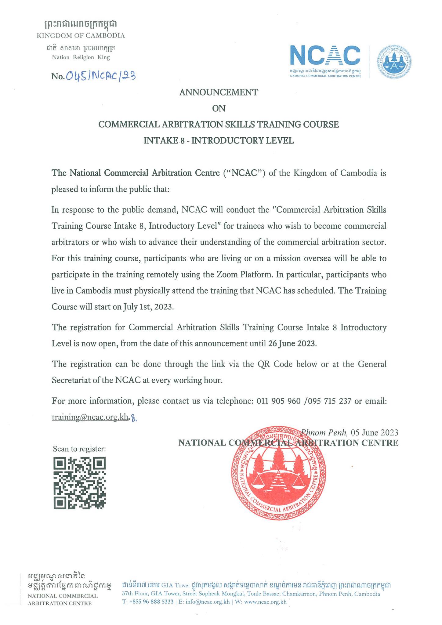 Commercial Arbitration Skills Training Course Intake8, Introductory ...